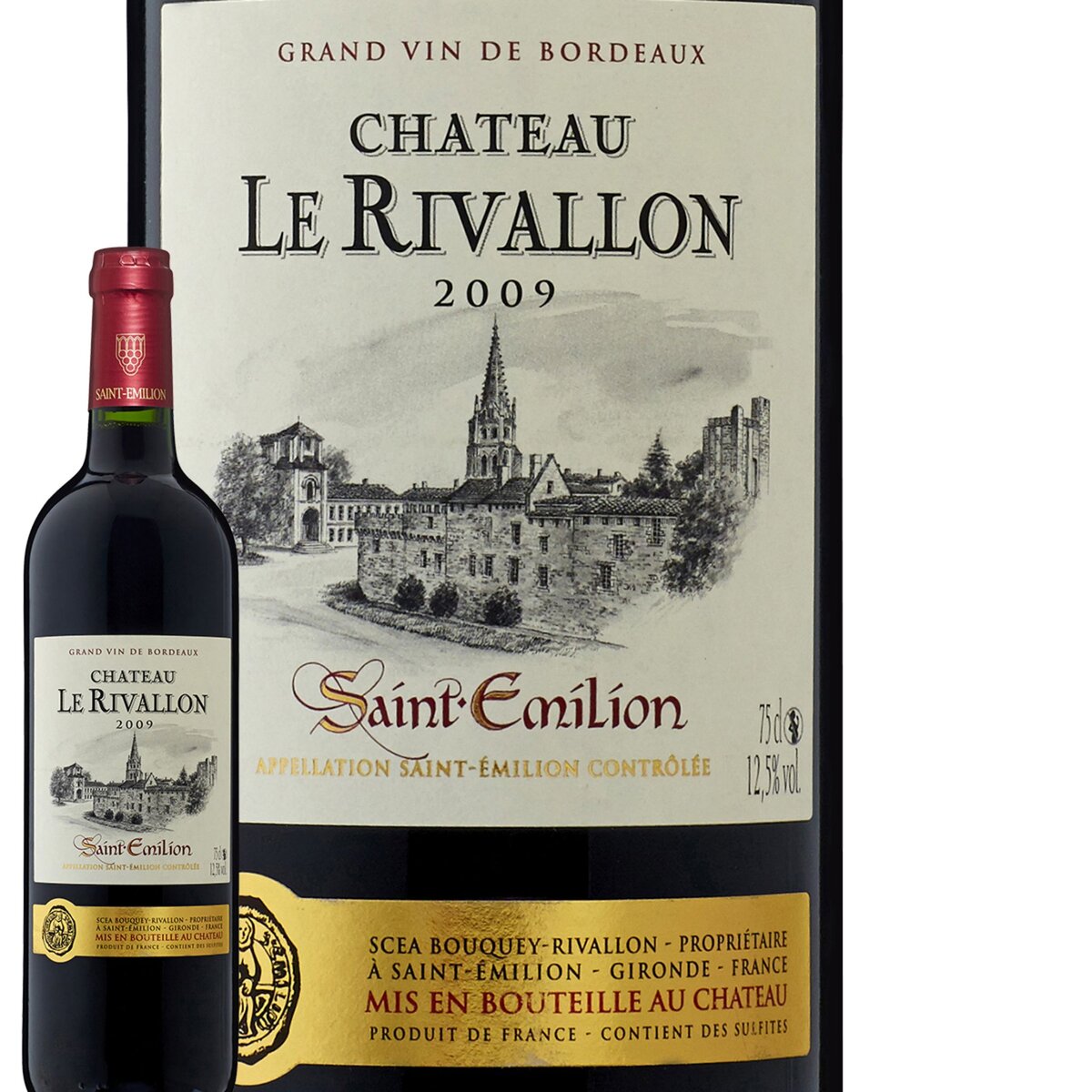 Château le Rivallon Saint Emilion Rouge 2009 pas cher - Auchan.fr