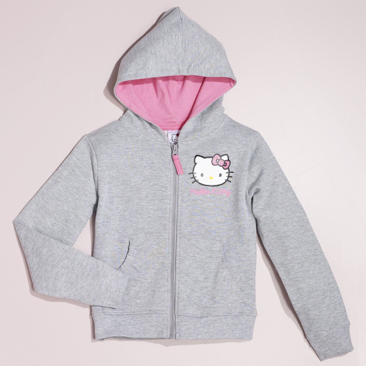 HELLO KITTY Sweat zippé à capuche fille pas cher - Auchan.fr