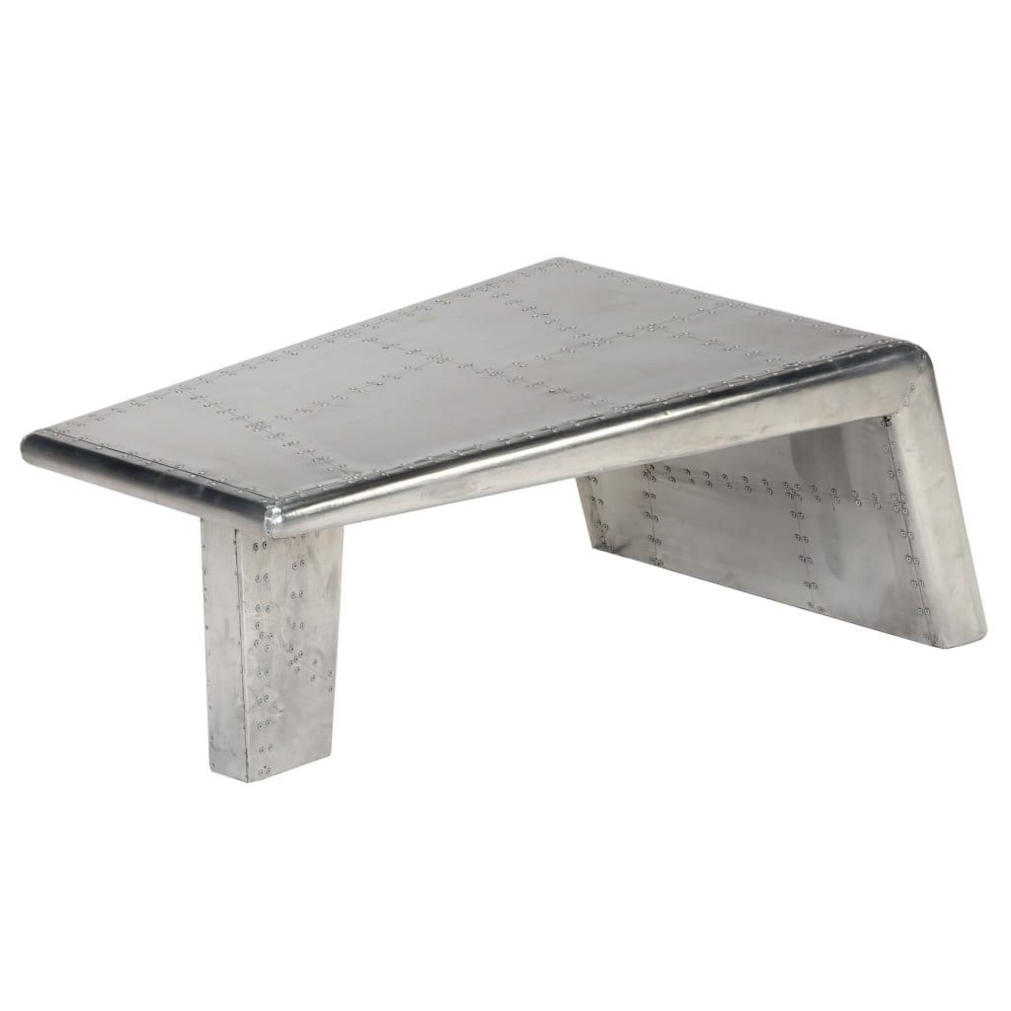 VIDAXL Table basse Aviator Style d'avion vintage Aluminium pas cher ...