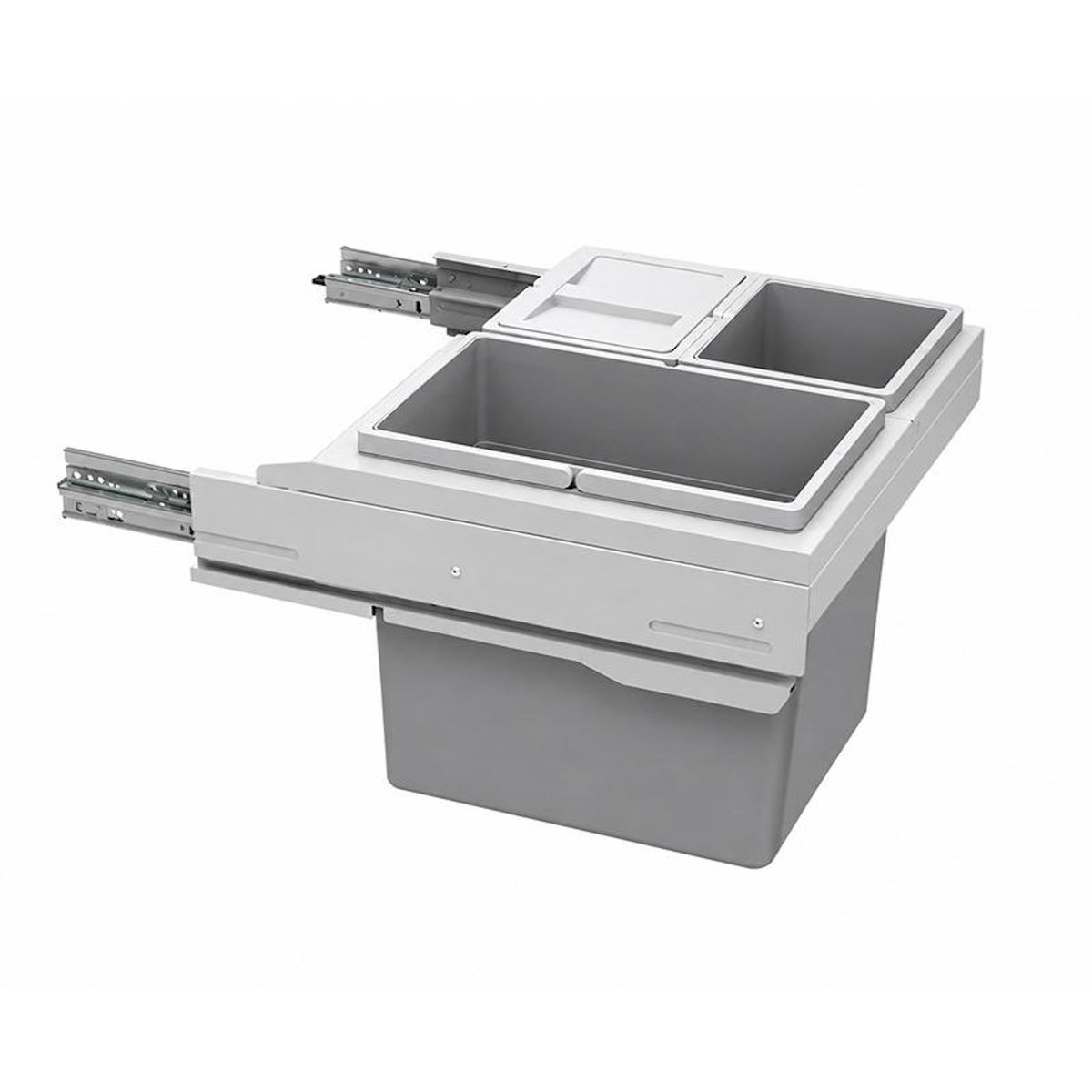 HAILO Poubelle de cuisine tri sélectif 3 bacs encastrable 40L (20+10+10 ...