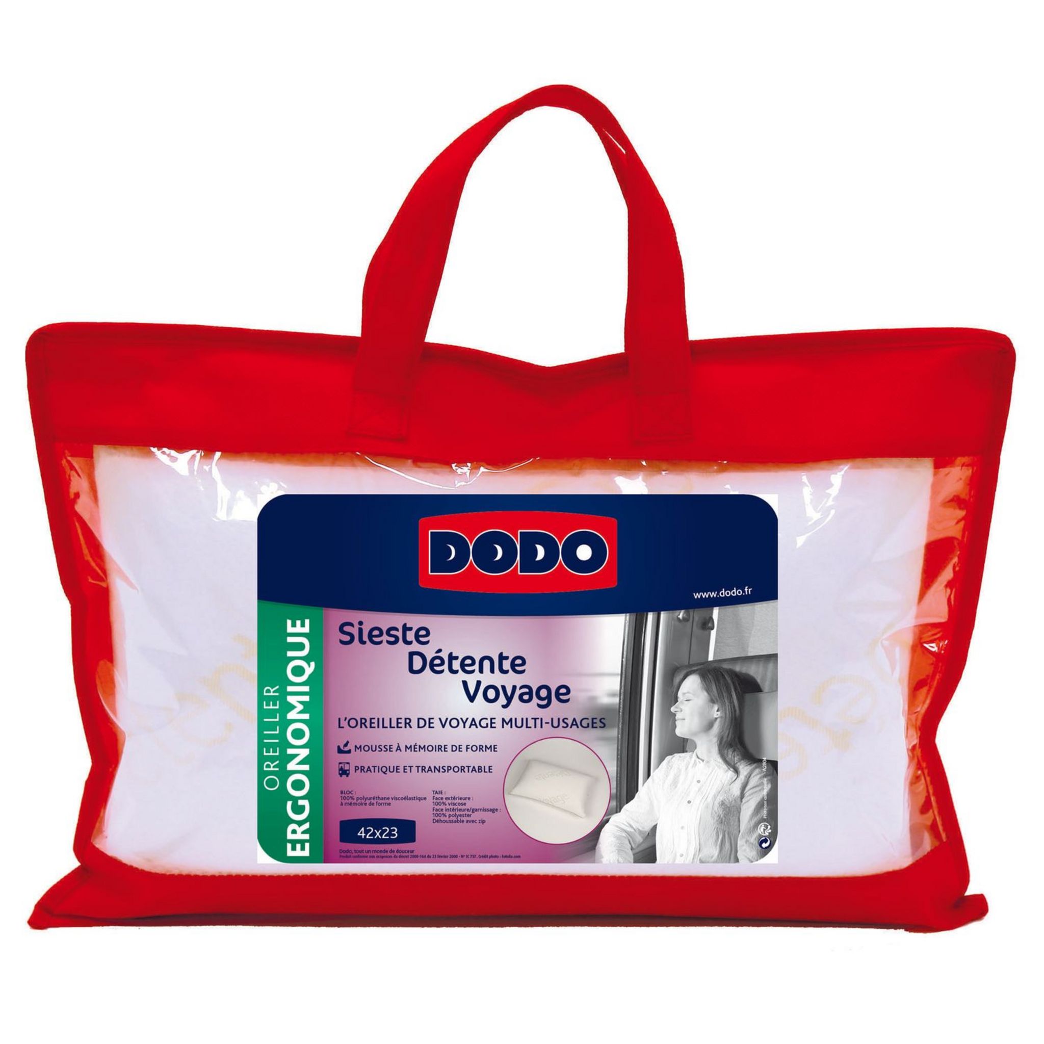 DODO Oreiller DODO ergonomique Sieste Détente Voyage pas cher - Auchan.fr