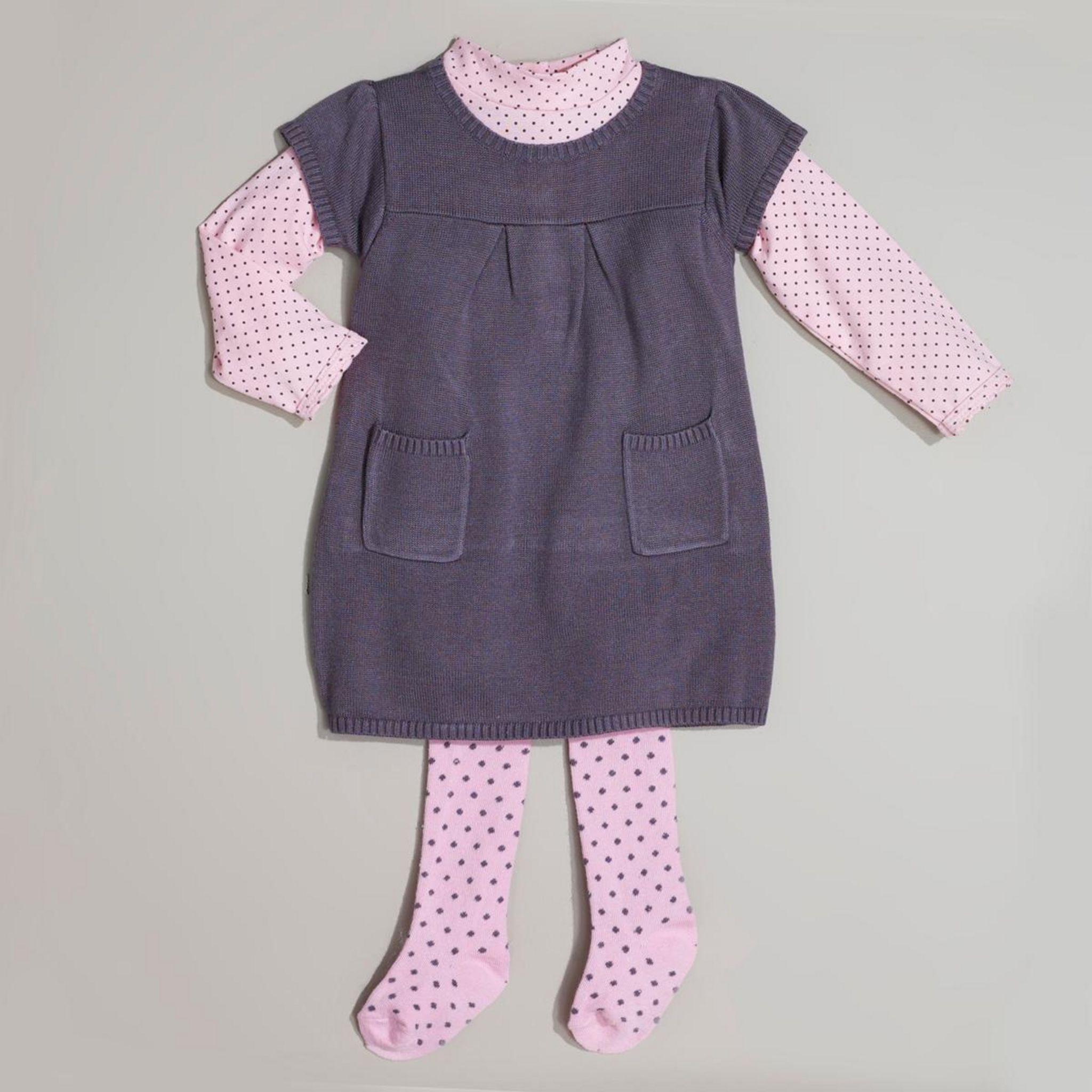 Ensemble robe tricot, sous pull et collant pas cher - Auchan.fr