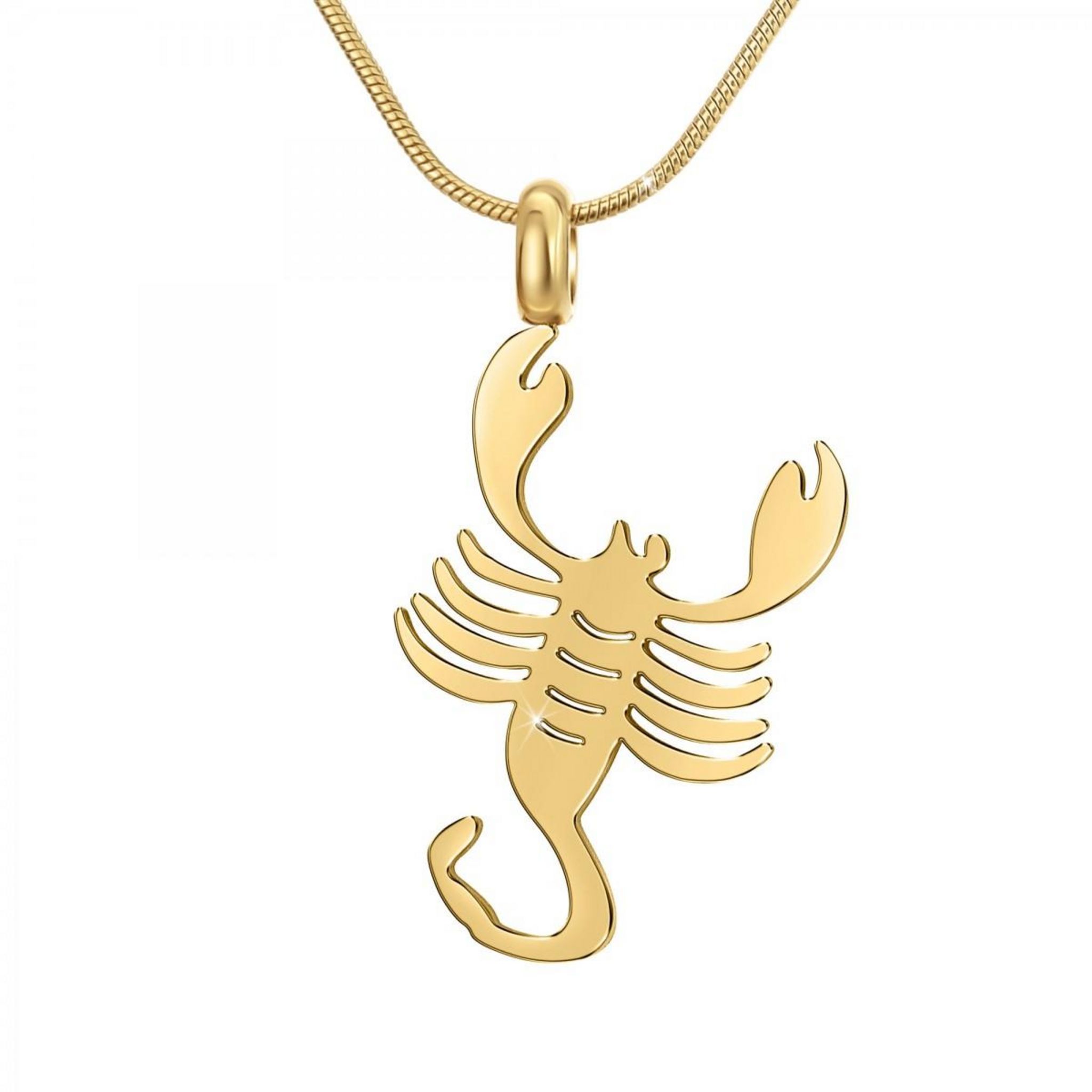 SC BOHEME Collier astrologie Scorpion SC Bohème en Acier Finement doré ...