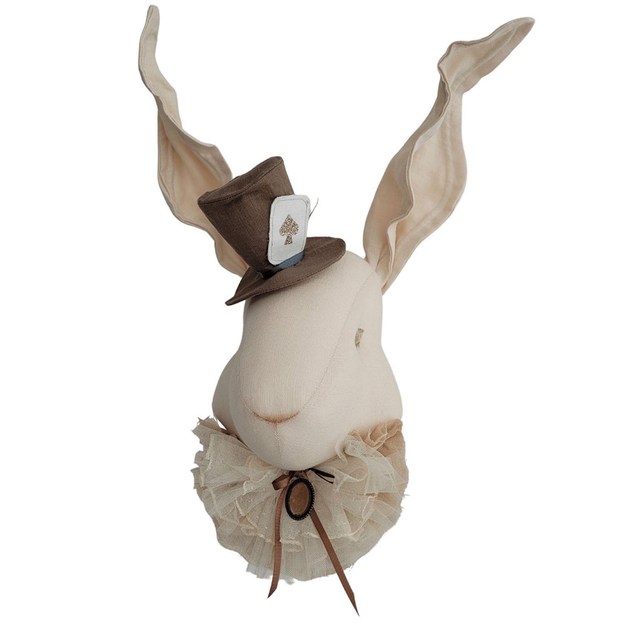 SEVIRA KIDS Trophée mural enfant en lin, Lapin Pays des Merveilles ...