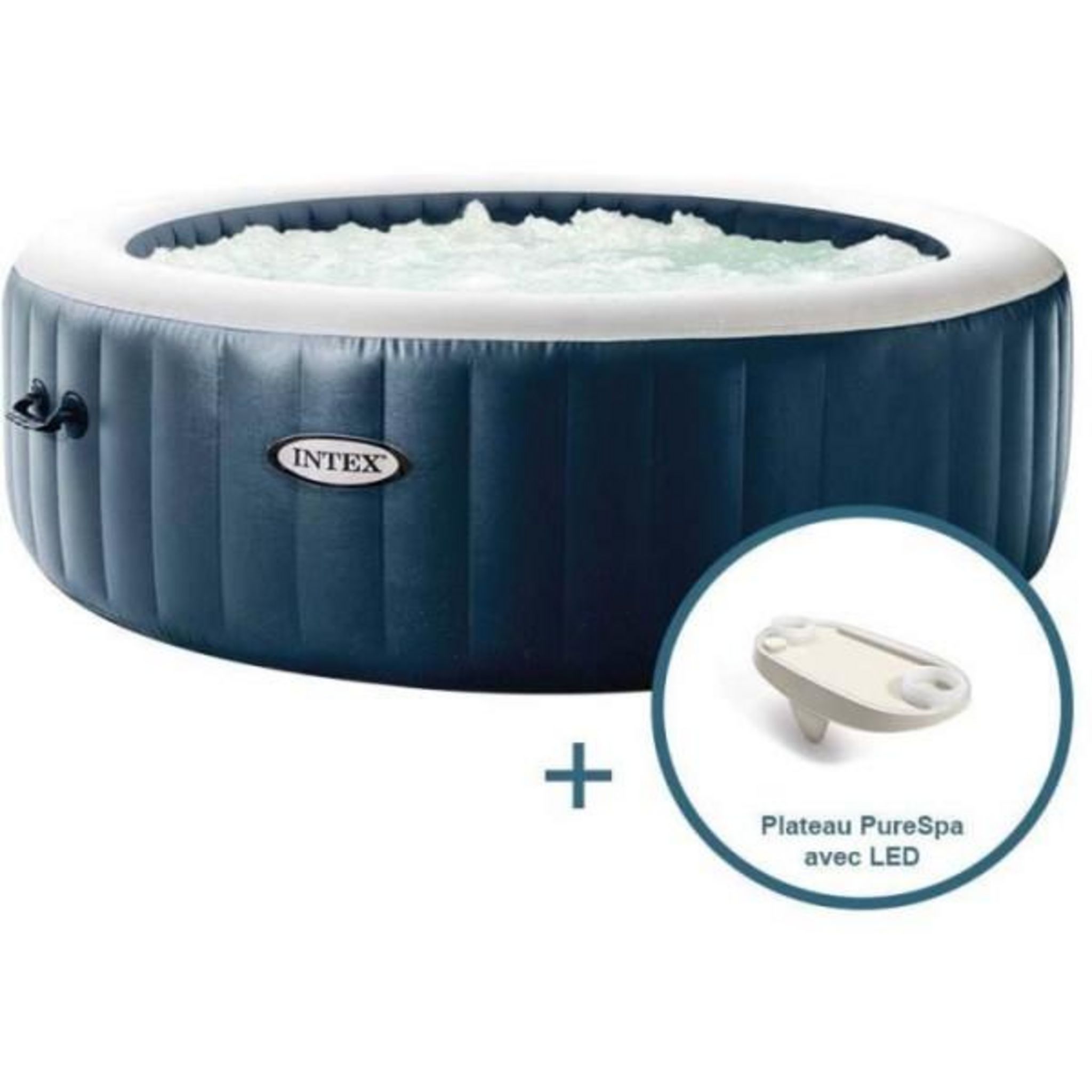INTEX INTEX Spa Gonflable 6 places Pure Spa Blue navy avec plateau LED ...