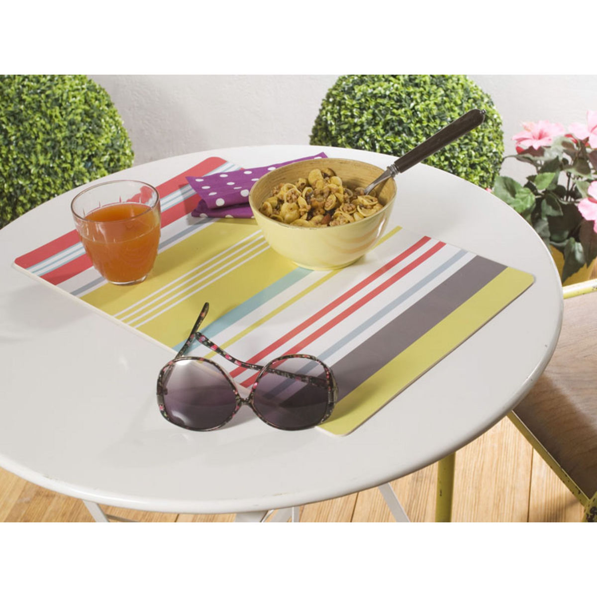 Lot de 4 sets de table Colorama Stripe pas cher - Auchan.fr