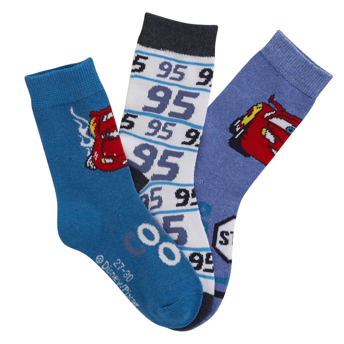 CARS Lot de 3 chaussettes pas cher - Auchan.fr