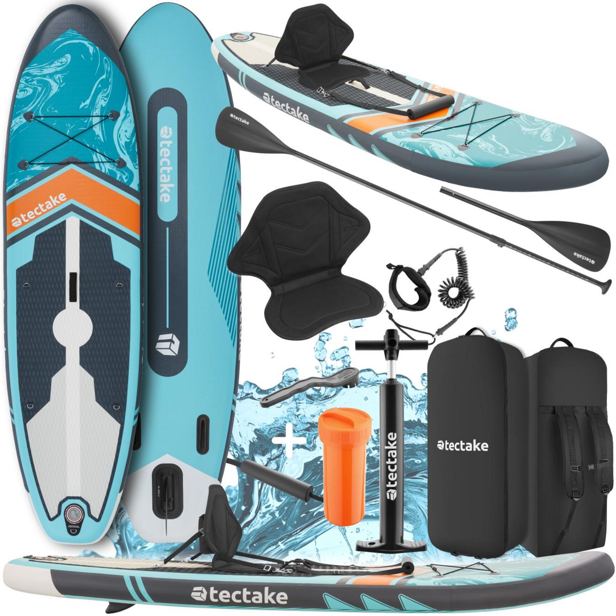 tectake Planche de stand-up paddle 2 en 1, en matériau Drop-Stitch ...