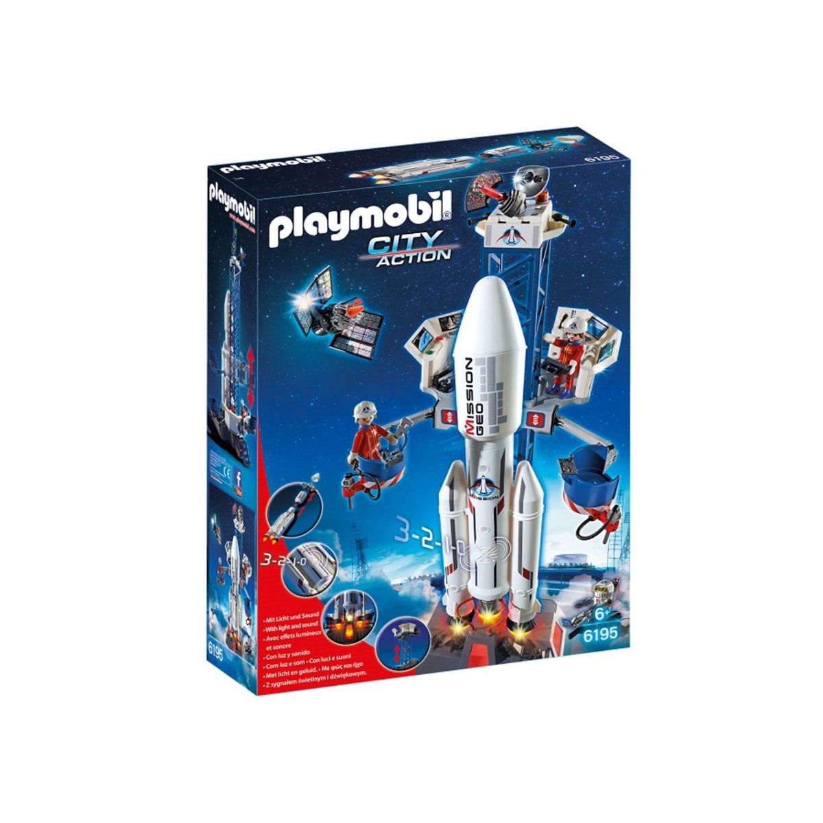 PLAYMOBIL 6195 - Base de lancement avec fusée pas cher - Auchan.fr