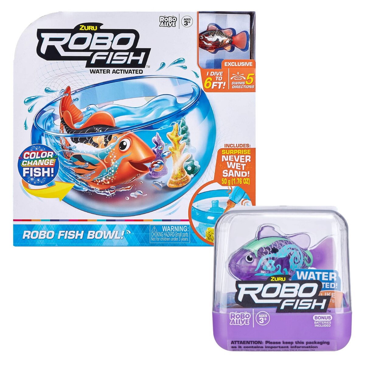 ZURU Aquarium Robo Fish + 1 Robo Fish offert pas cher - Auchan.fr