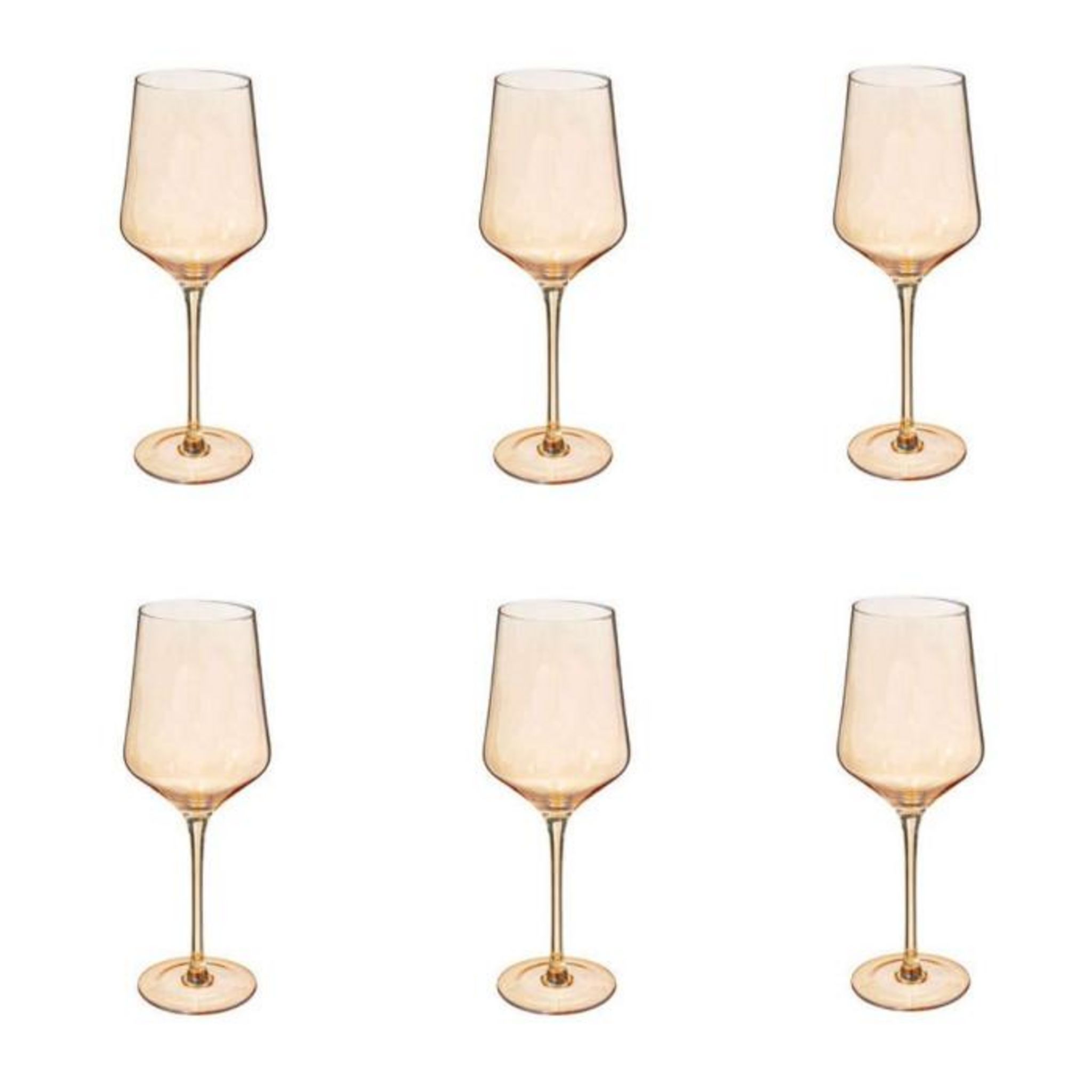 SECRET DE GOURMET Lot de 6 Verres à Vin Olga 45cl Ambre pas cher ...
