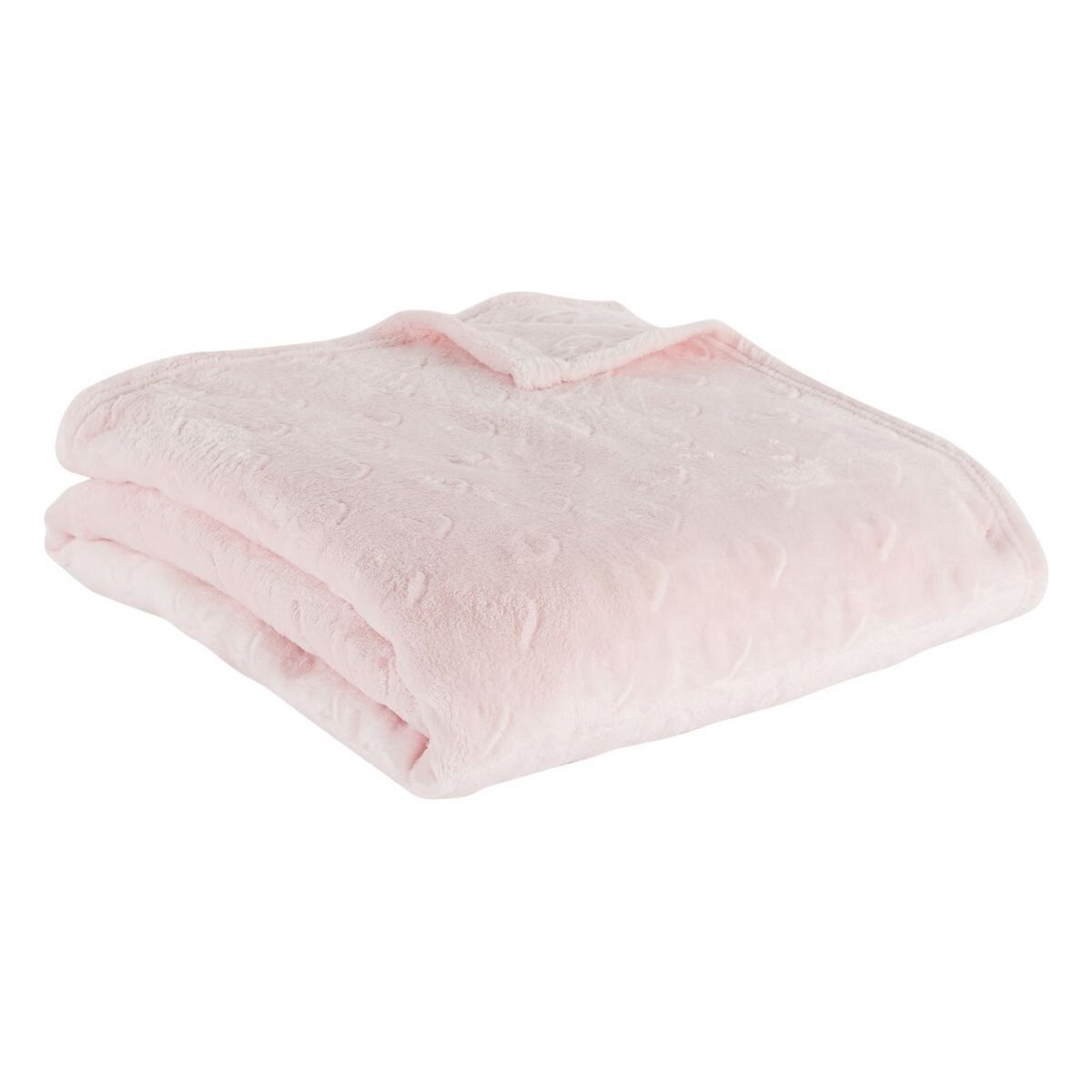 ACTUEL Plaid uni enfant en polyester COEURS pas cher - Auchan.fr