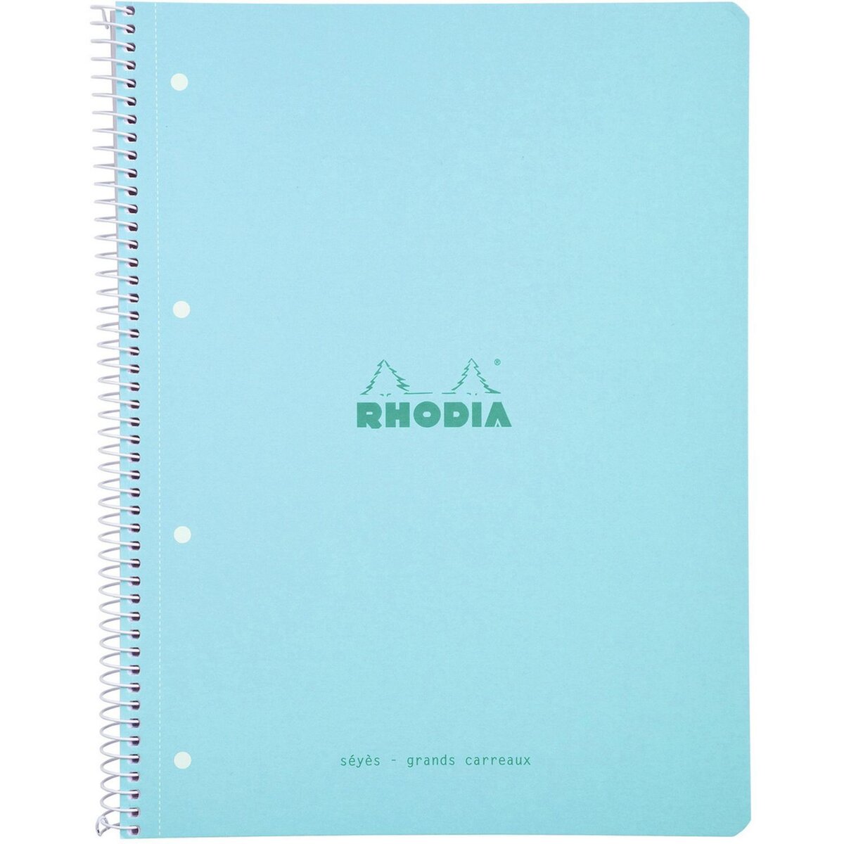 RHODIA Cahier 29,5x22,3 cm 160 pages à spirales grands carreaux seyes ...