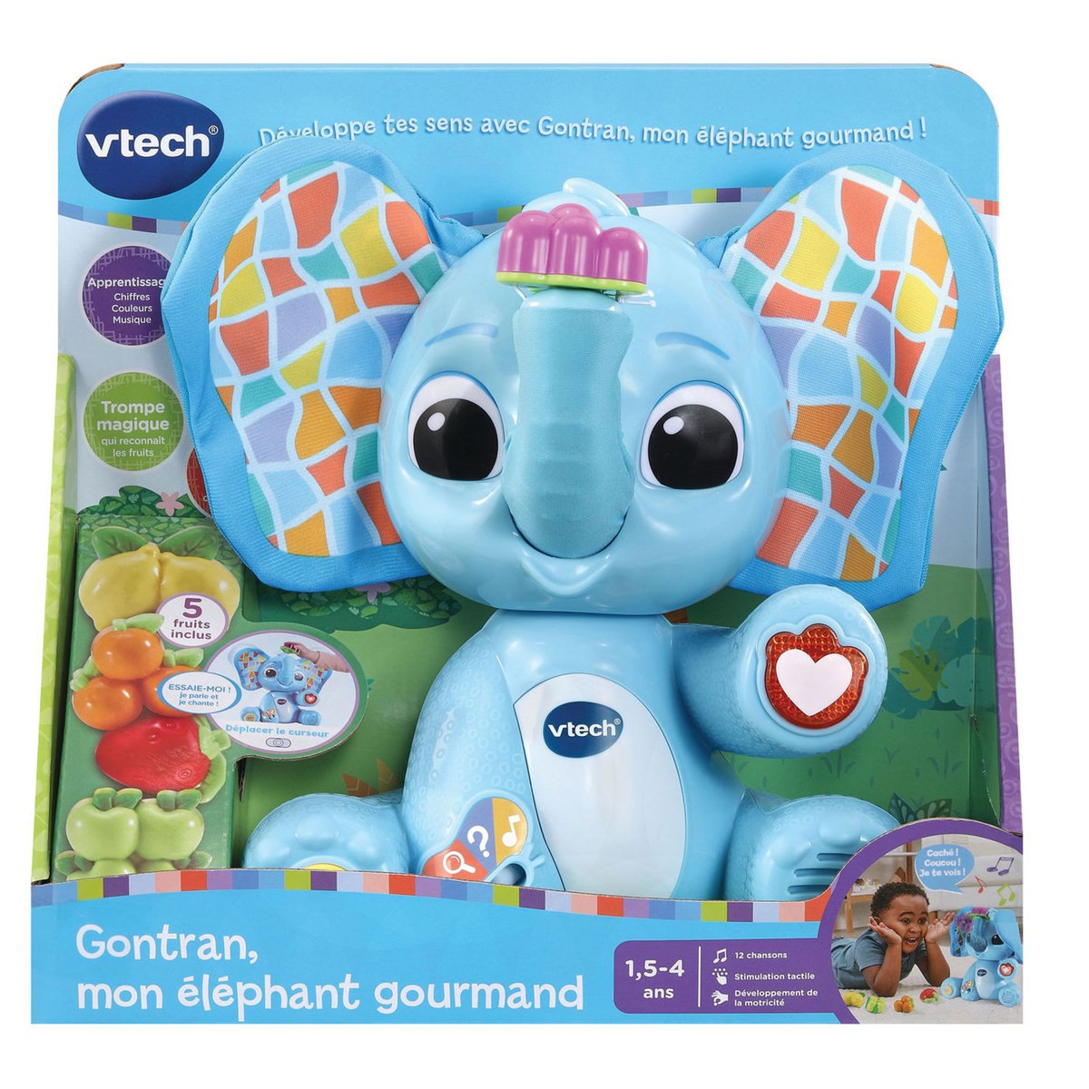 VTECH Gontran, mon éléphant gourmand pas cher - Auchan.fr