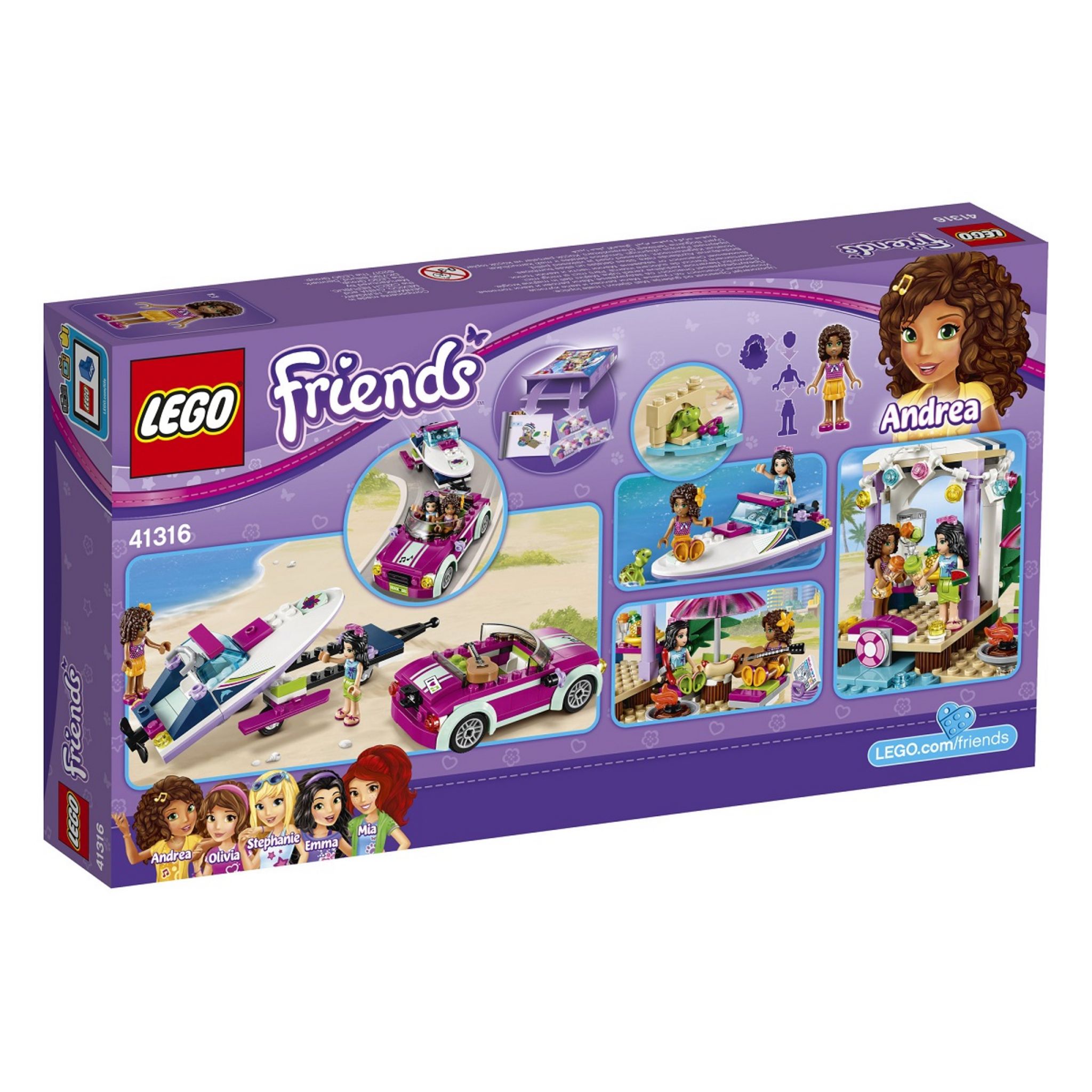 LEGO 41316 Friends - Le transporteur de hors-bord d'Andrea pas cher ...