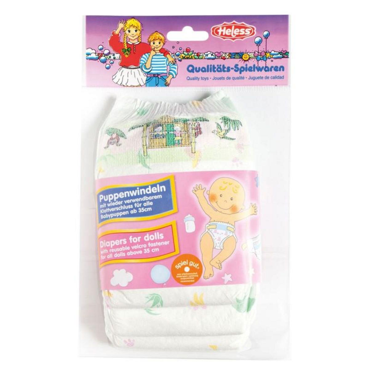 HELESS HELESS Doll diapers-3pcs, 35-50 cm pas cher - Auchan.fr