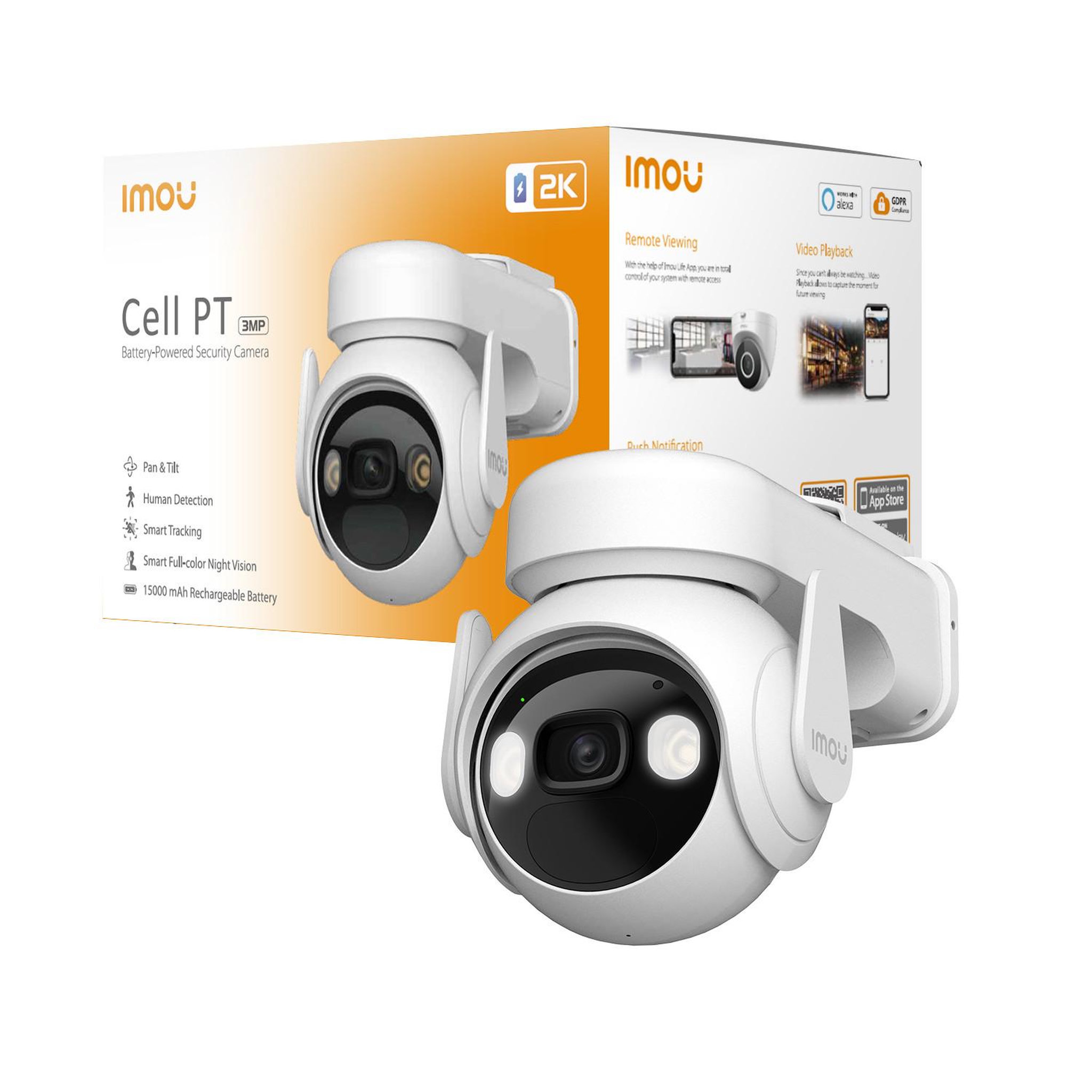 IMOU Imou Cell PT Dôme Caméra de sécurité IP Extérieure 2304 x 1296 ...