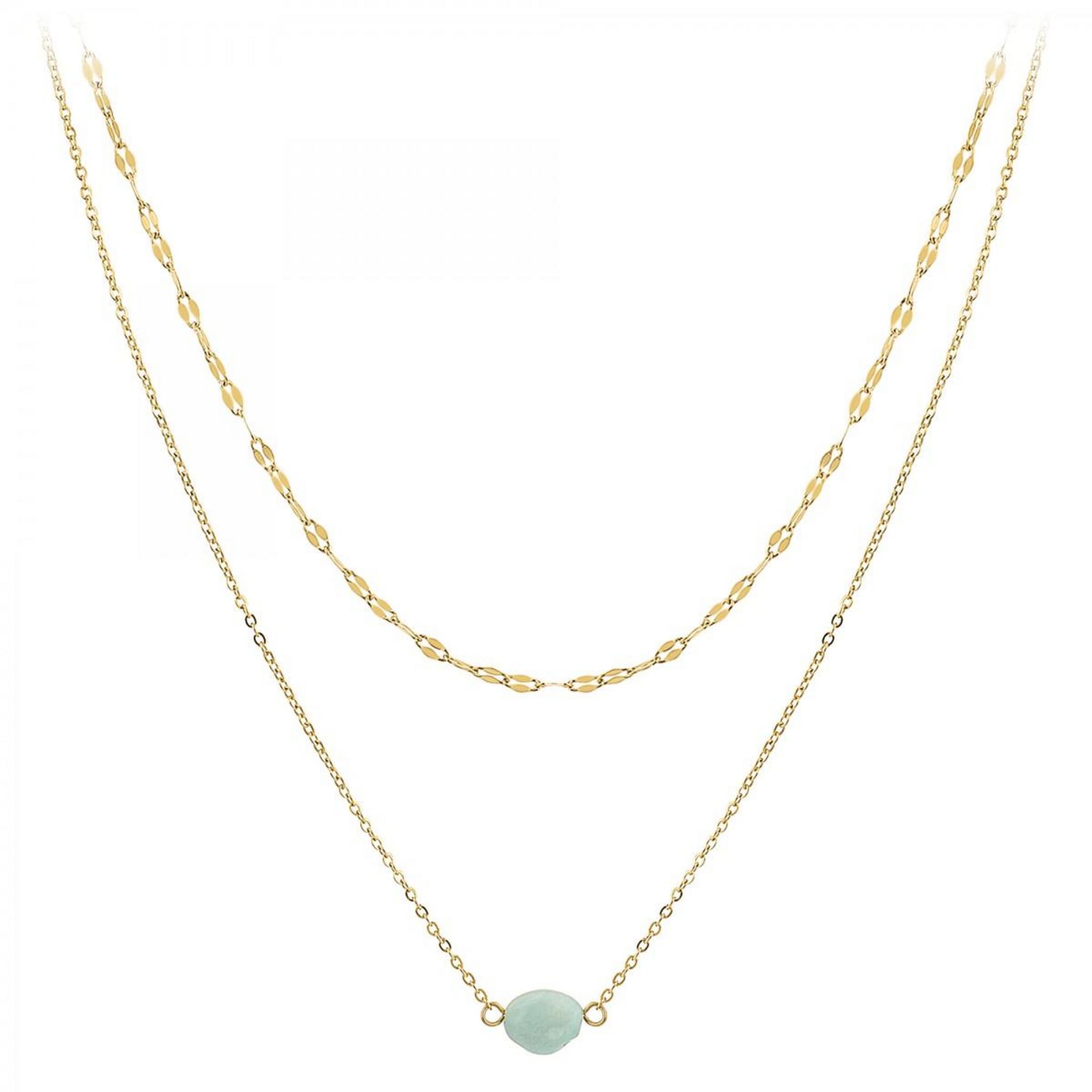 SC CRYSTAL Collier multi rangs par SC Crystal orné d'une amazonite pas ...