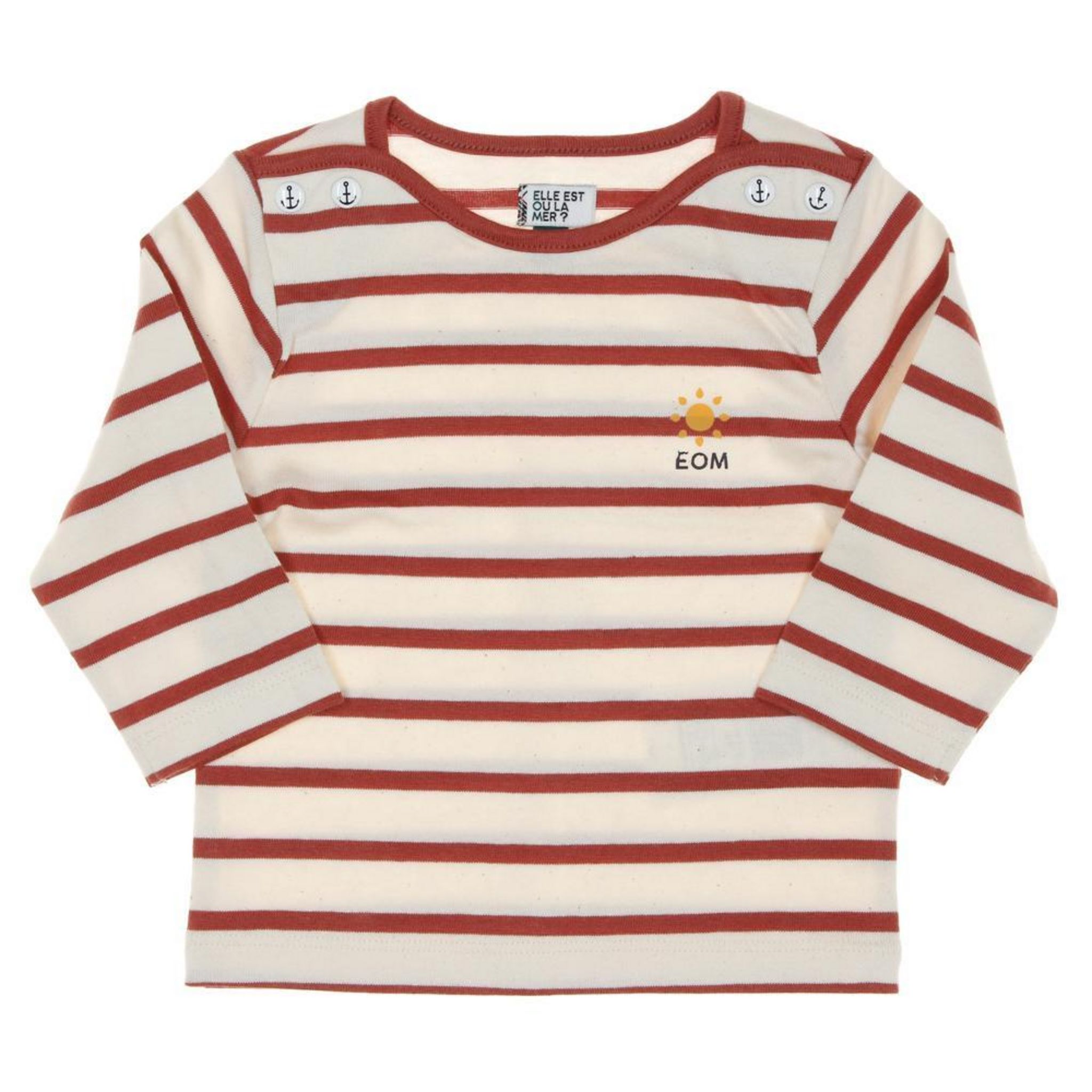 ELLE EST OU LA MER T-shirt à rayures Enfant EOM Loris pas cher - Auchan.fr