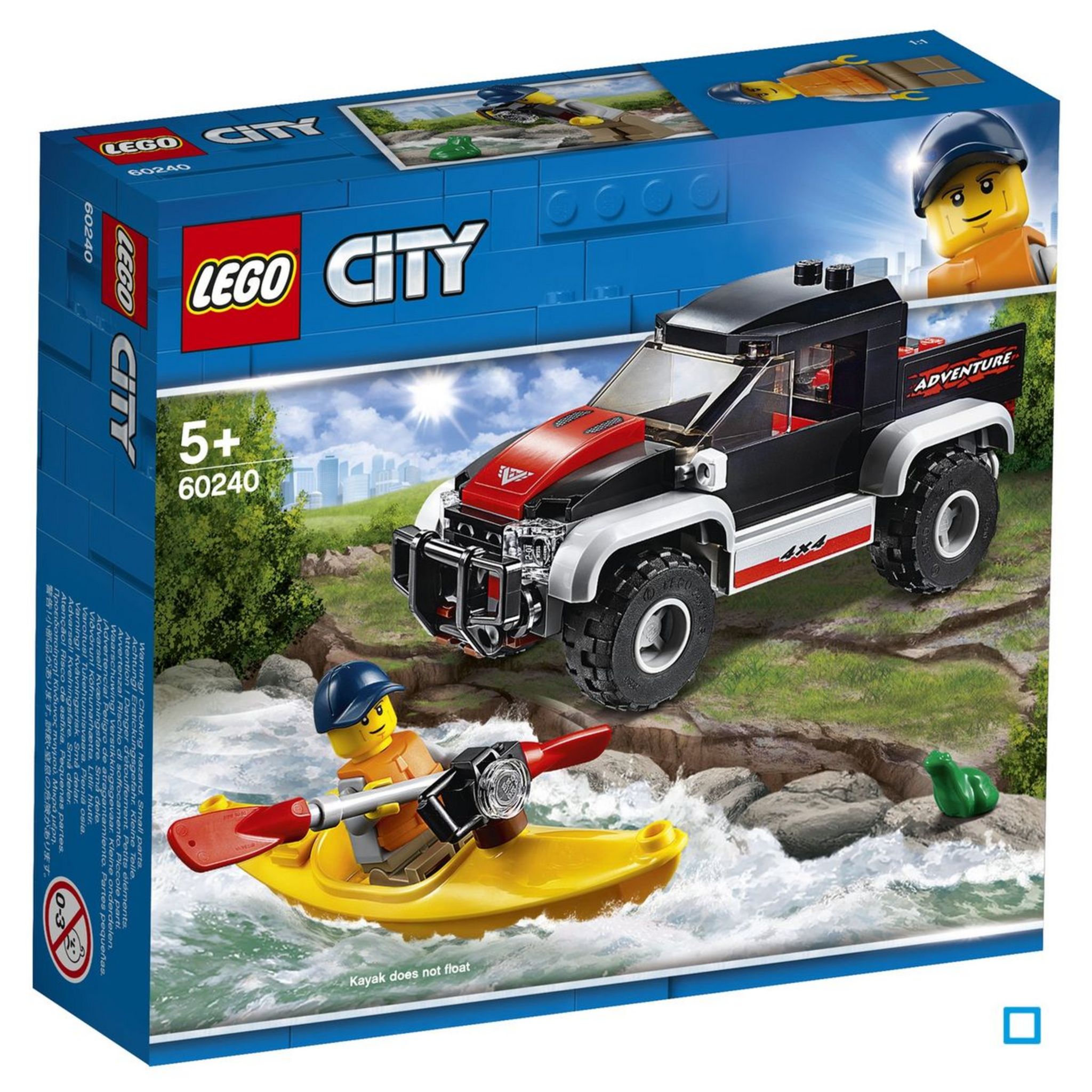 LEGO City 60240 - L'aventure en kayak pas cher - Auchan.fr