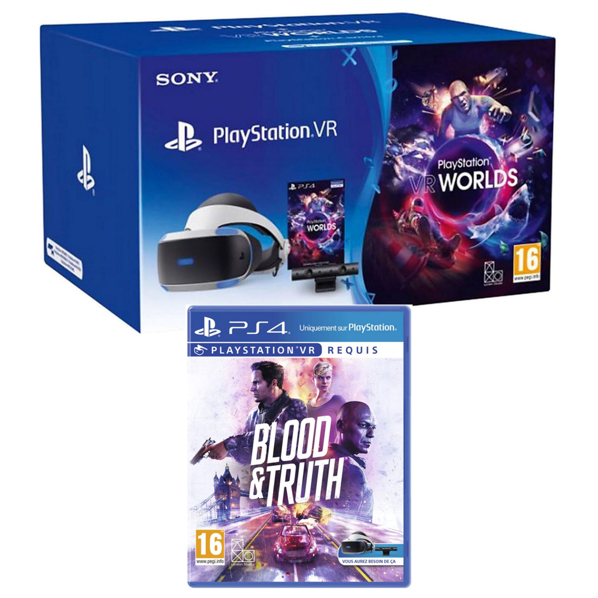 SONY Casque de réalité virtuelle PSVR MK4 + Caméra V2 + VR Worlds + Blood & Truth pas cher ...