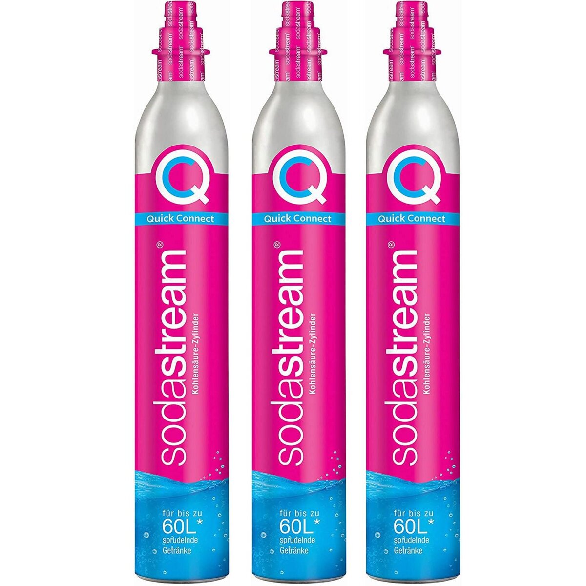 SODASTREAM Lot de 3 cylindres de gaz co2 60l quick connect pour machine ...