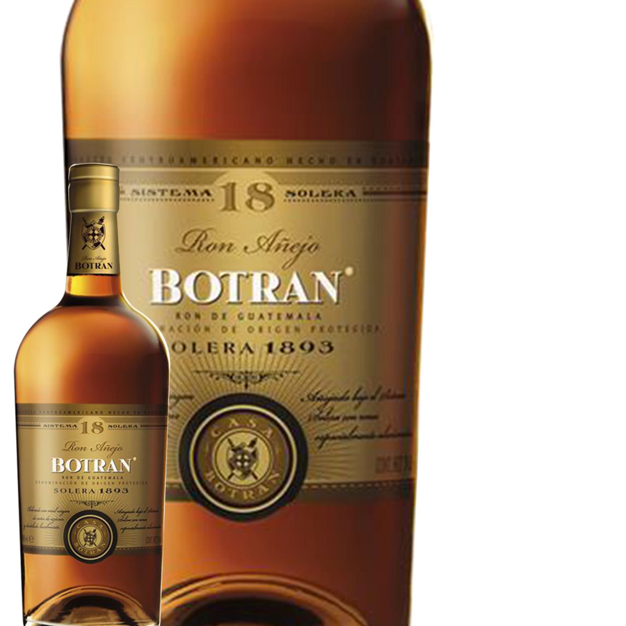 Botran Rhum Botran Solera - 18 ans - 70cl pas cher - Auchan.fr