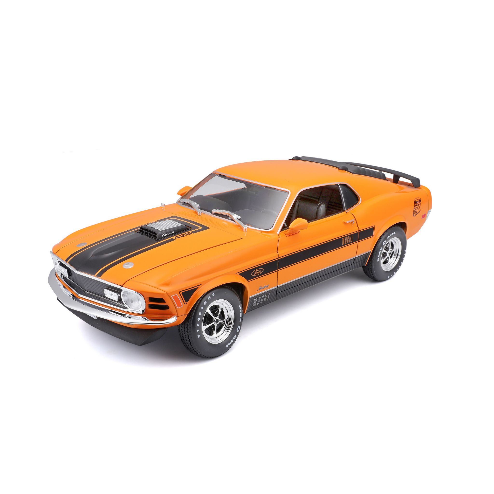 BURAGO Ford Mustang MACH 1 1970 Orange 1/18ème pas cher - Auchan.fr
