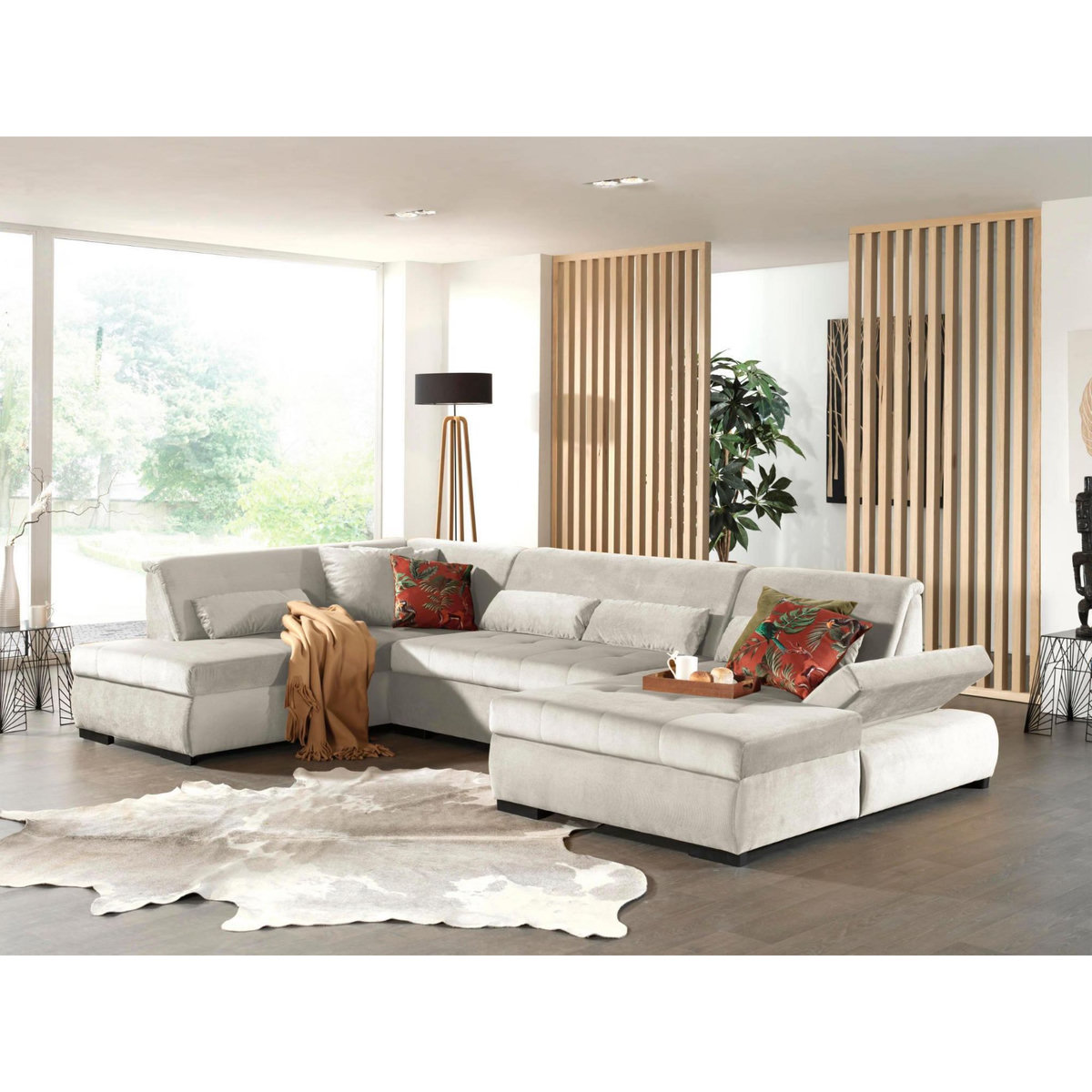 LISA DESIGN Vermont - canapé panoramique d'angle gauche - 7 places ...