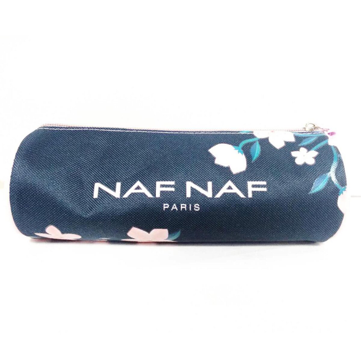 Naf Naf Trousse ronde bleue motif fleurs roses pas cher - Auchan.fr