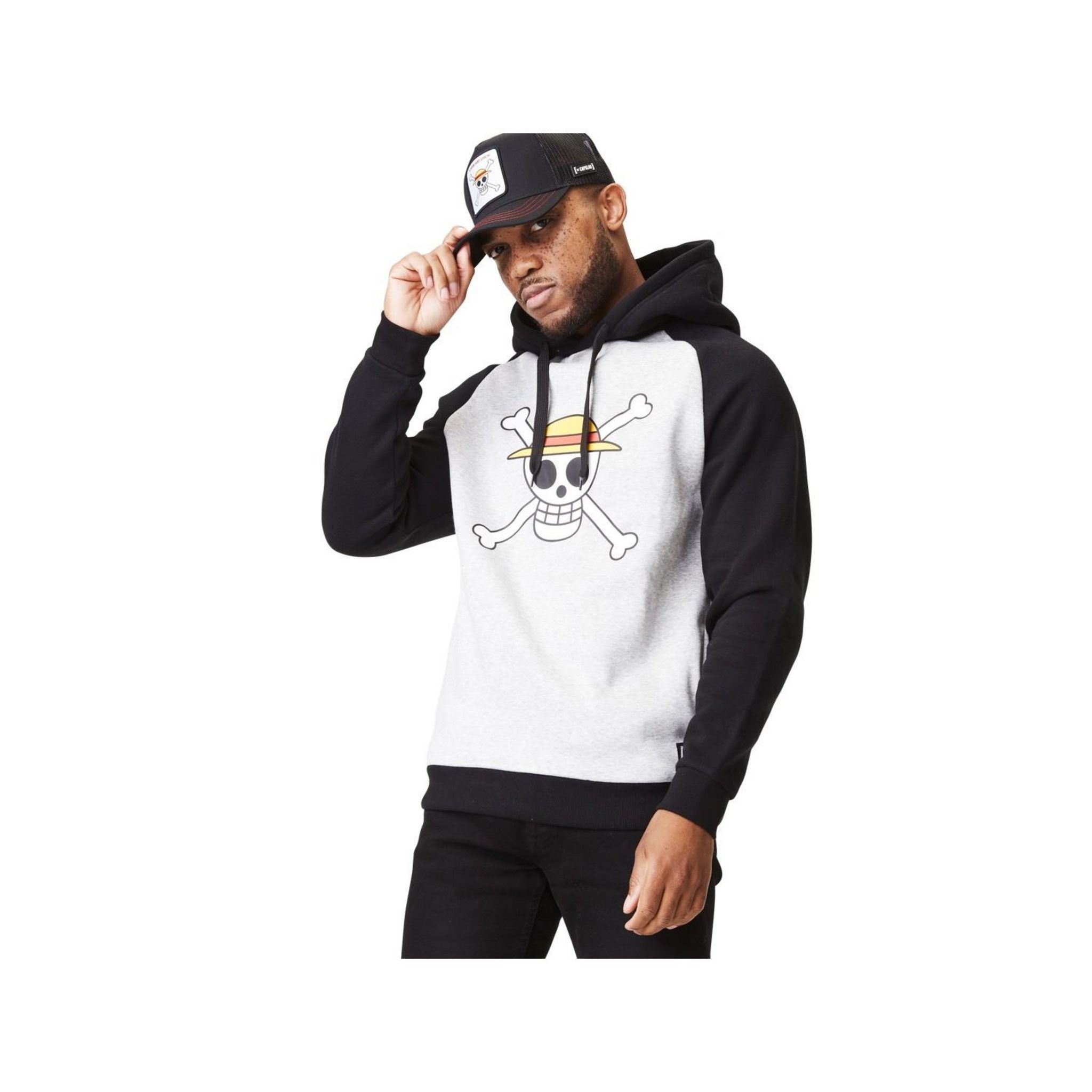 CAPSLAB Sweat à capuche homme One Piece Skull pas cher - Auchan.fr