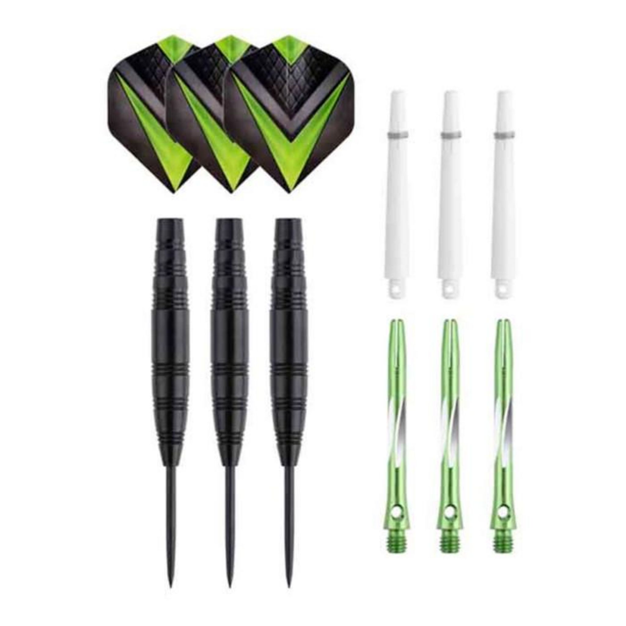 Paris Prix Jeu de 3 Fléchettes à Pointe Acier Pura 17cm Vert pas cher ...