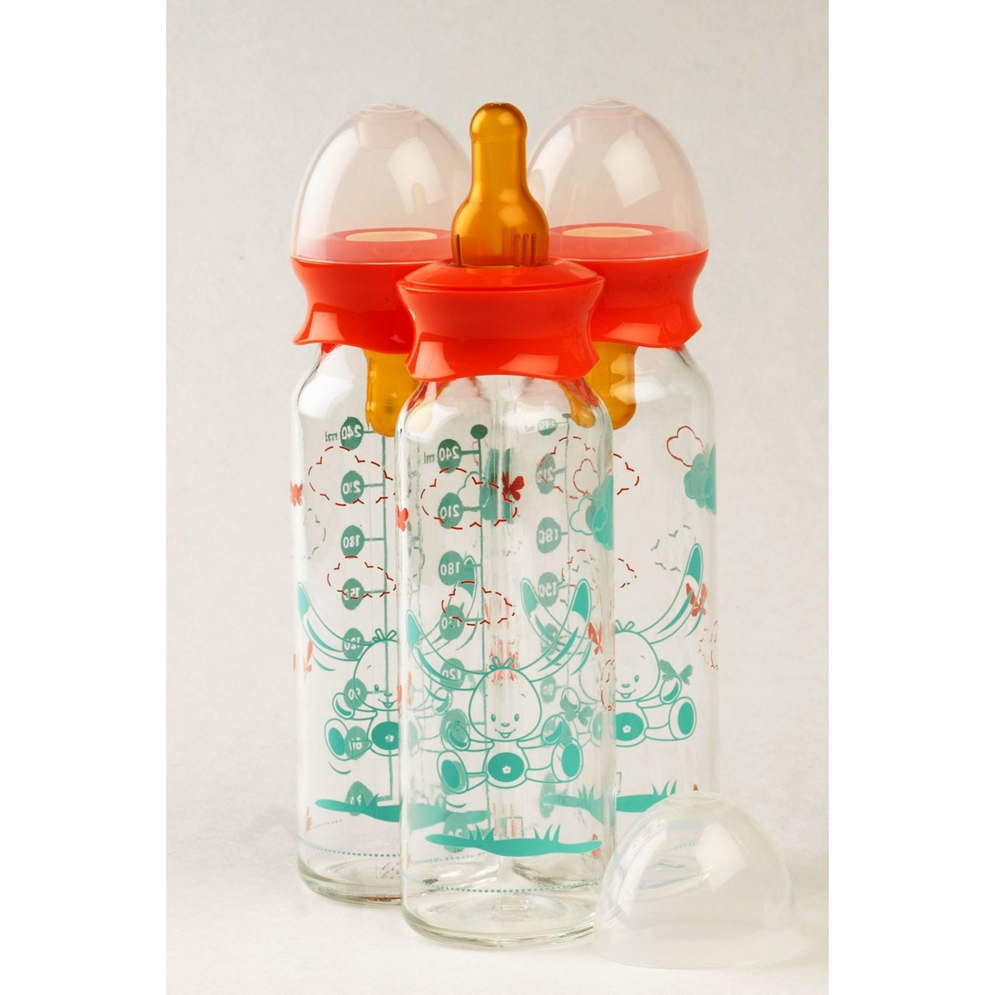 AUCHAN BABY Lot de 2 biberons 240 ml + 1 biberon offert pas cher ...